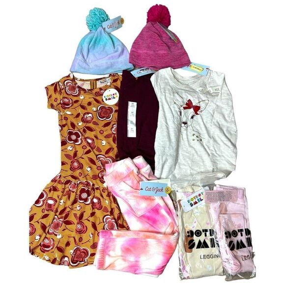Cat & Jack | Matching Sets | New Cat Jackdot Dot Smile Girls 3t Fall ...